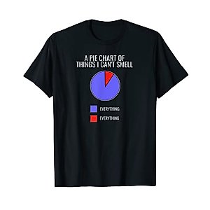 Funny Anosmia Pie Chart Loss Of Smell Anosmia T-Shirt