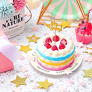 200 Pieces Stars Confetti Sprinkles Glitter Stars Confetti Pink Star Confetti Double Sided Star Paper Confetti Baby Shower Table Confetti for Table Wedding Birthday Party Supplies, 3 Styles