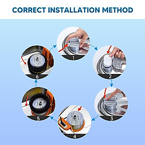 subteenmate Cat Water Fountain Filters 8 Packs Filters & 8 Sponges Foam Filters for Stainless Steel 108oz/3.2L & 67oz/2L