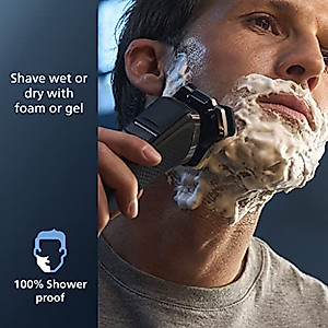 Philips Norelco Shaver 7600, Rechargeable Wet & Dry Electric Shaver with SenseIQ Technology, Quick Clean Pod, Travel Case and Pop-up Trimmer, S7886/84, Multi