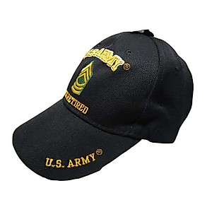 Flakita's Novelties Oficially Licensed US ARMY MSG RETIRED BALL CAP HAT