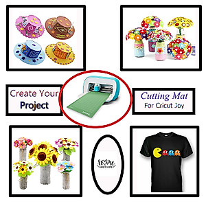 VIKDOOK Cutting Mat for Cricut Joy 4.5”X6.5” Variety Grip Sticky Cutting Mat Pack Blue Light Grip Green Standard Grip Purple Strong Grip 3 Mats Pack