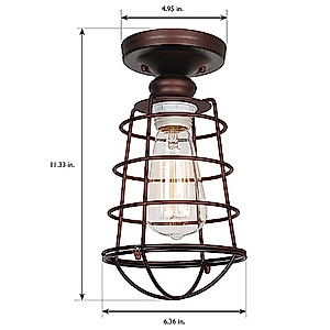 Design House 519694 Ajax 1 Light Ceiling Light, Bronze