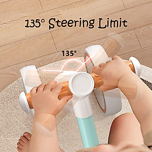 Maysuke Baby Balance Bike Toys for 1 Year Old Boys and Girls Gifts, Toddler Bike 10-24 Month First Birthday Gift with 4 Wheels, No Pedal (Green)