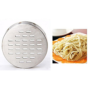 Newcreativetop Stainless Steel Manual Noodles Press Machine Pasta Maker with 5 Noodle Mould