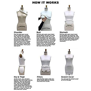 Adult Female Dress Form Mannequin Padding System for Professional Dress Forms (12 Piece Set) #PAD-ST