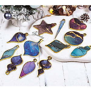 Wehous 2PCS Christmas Resin Molds, Christmas Pendant Keychain Silicone Mold, Christmas Ornament Molds for Epoxy Resin Casting, DIY Resin Accessories Jewelry Art Craft Home Xmas Decor Gift