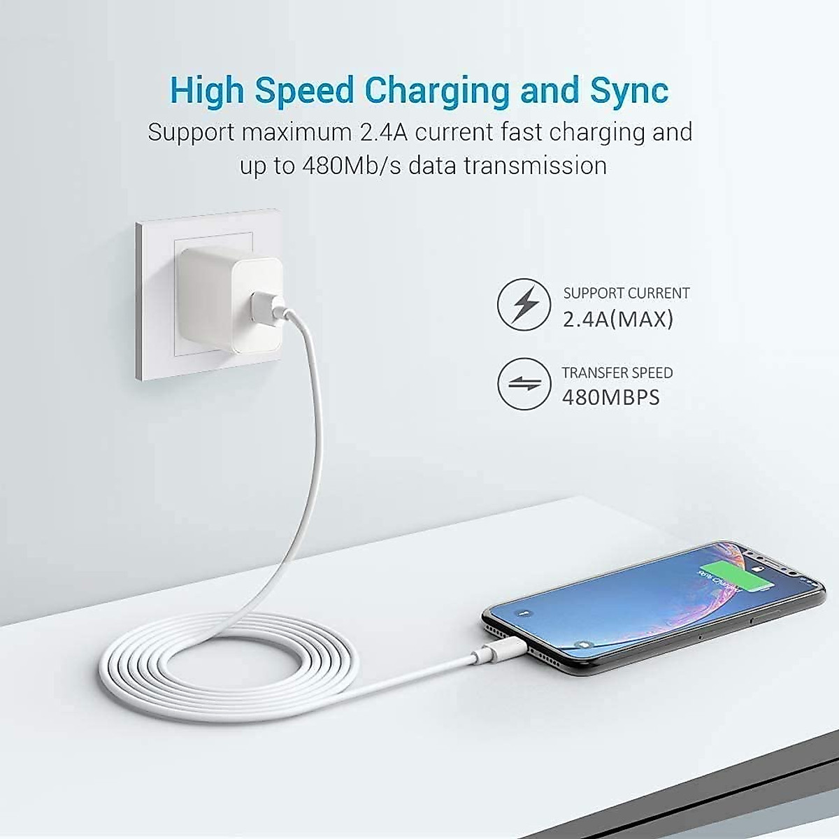 Marchpower MFi Certified iPhone Charger Cable Lightning Cable 3Pack 3FT 6FT 9FT Long iPhone USB A Charging Cord Compatible with iPhone 14 13 12 11 XS Max XR X 8 7 6S 6 Plus SE 5S 5C 5 iPad White