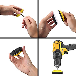 187 Pieces 1 Inch Sanding Disc, GOH DODD Hook and Loop Sanding Pads 60 to 10000 Wet Dry Sandpaper with 1/8" 1/4” Shank, Backing Pad, Polishing Pads and Interface Pad for Drill Grinder Rotary Tools