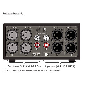 ONE Little Bear MC3 2-IN-2-OUT XLR Balanced/RCA Converter Audio Selector Splitter Box Passive Preamp XLR to RCA Switch