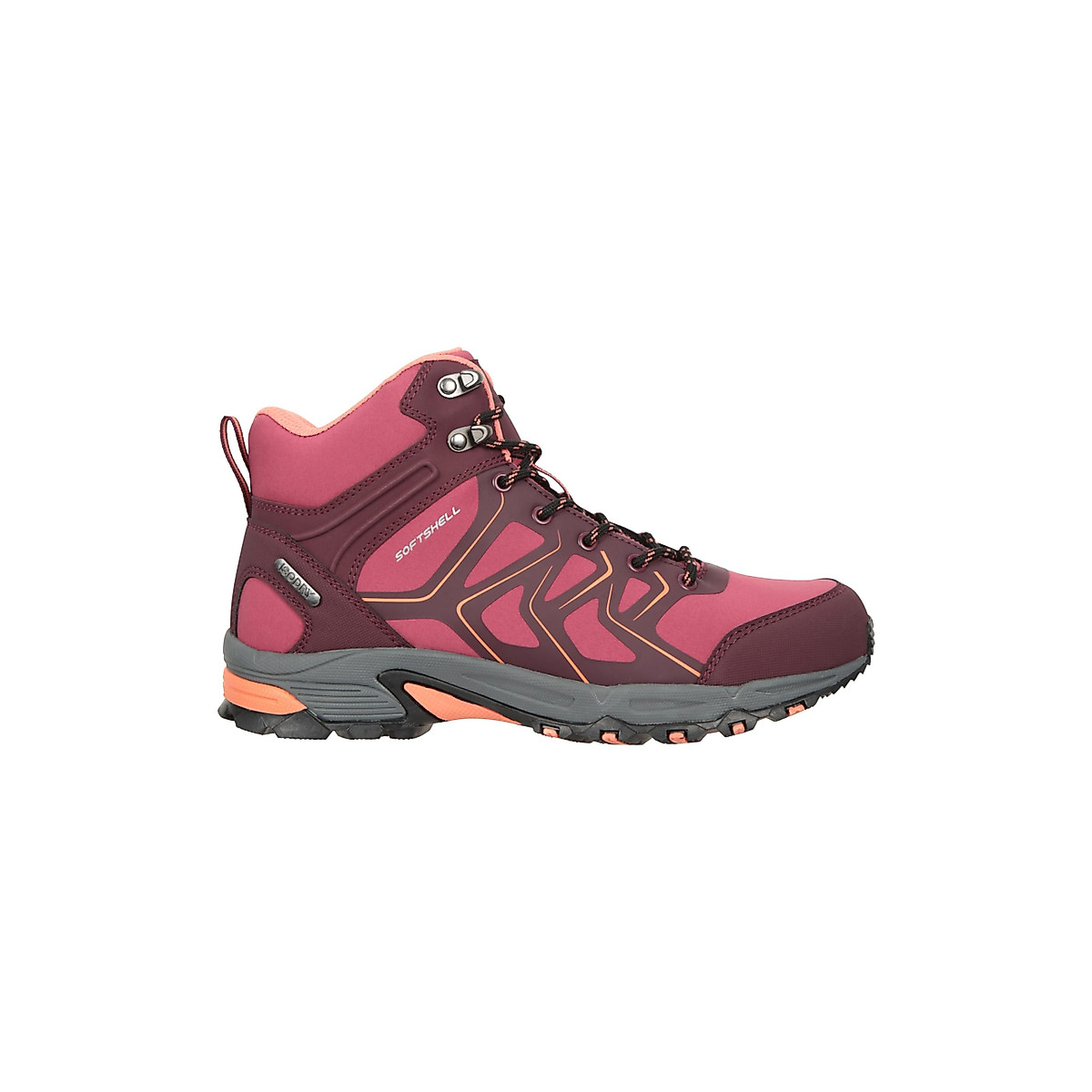 Mountain Warehouse Shadow Waterproof Womens Softshell Boots Berry Womens Shoe Size 7 US