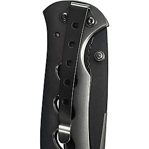 Smith & Wesson Oasis SW423B 7.5in S.S. Folding Knife with a 3.2in Drop Point Blade and Titanium Coated Handle for Outdoor, Tactical, Survival and EDC