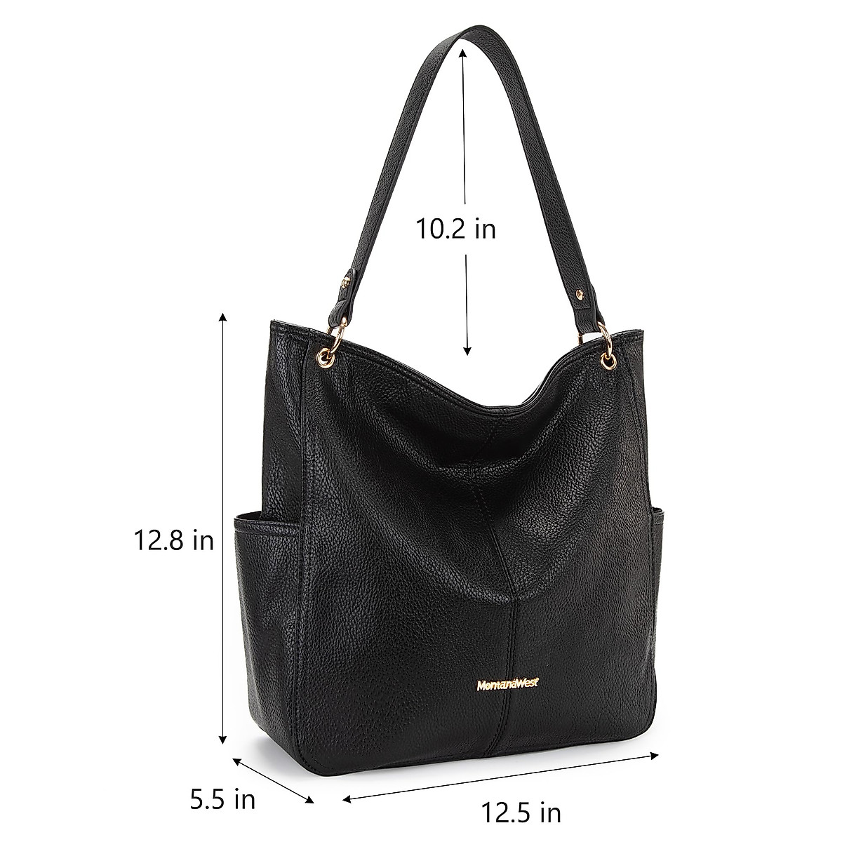 Montana West Concealed Carry Purses Handbags For Women Washed Leather Crossbody Bags Handgun Tote Satchel Hobo Bag Brown MBB-MWC-020BR