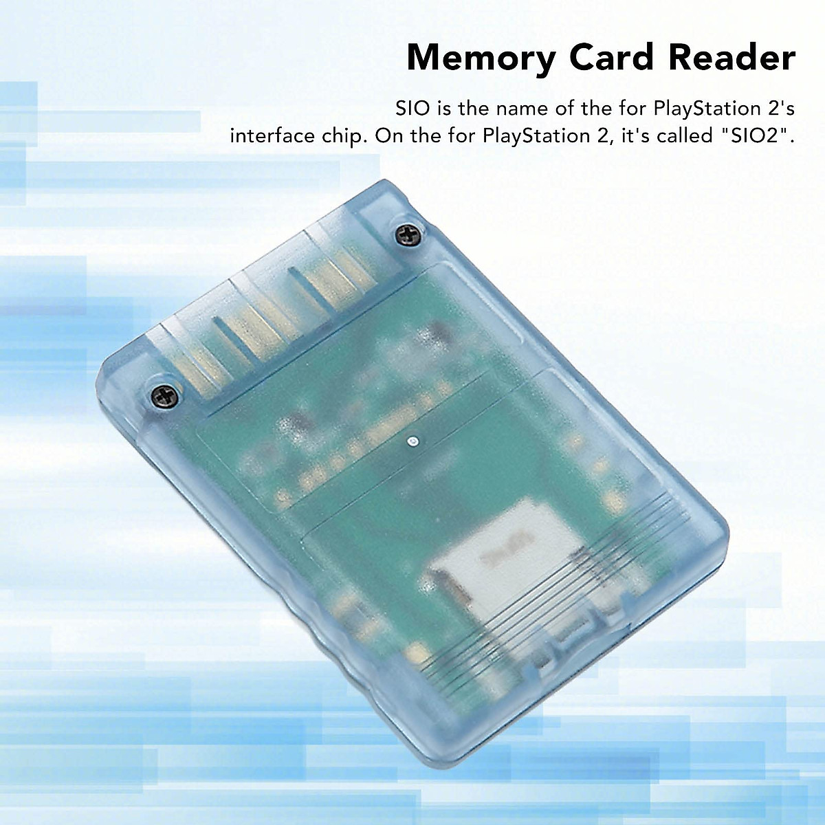 MX4SIO SIO2SD TF Reader Adapter for PS2, Not a Memory But a Adapter, Replacement Memory Reader Adapter for PS2(Blue)