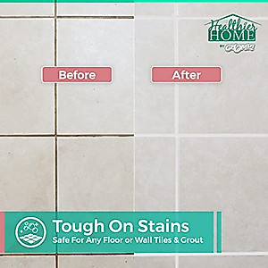 CHOMP! Grout Cleaner and Brightener, Includes Easy Scrubber Grout Cleaner Brush, Refreshes Grout and Removes Stains on Tile Floors and Walls in Showers, Bathrooms, Kitchens (1 Bottle x 32 Fl Oz)