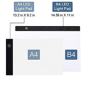 ArtBeek B4 Size LED Light Box 5 Millimeters Ultrathin Light Pad USB Art Tracing Board for Sketch Copy and Handwork 14.56X11 Inch