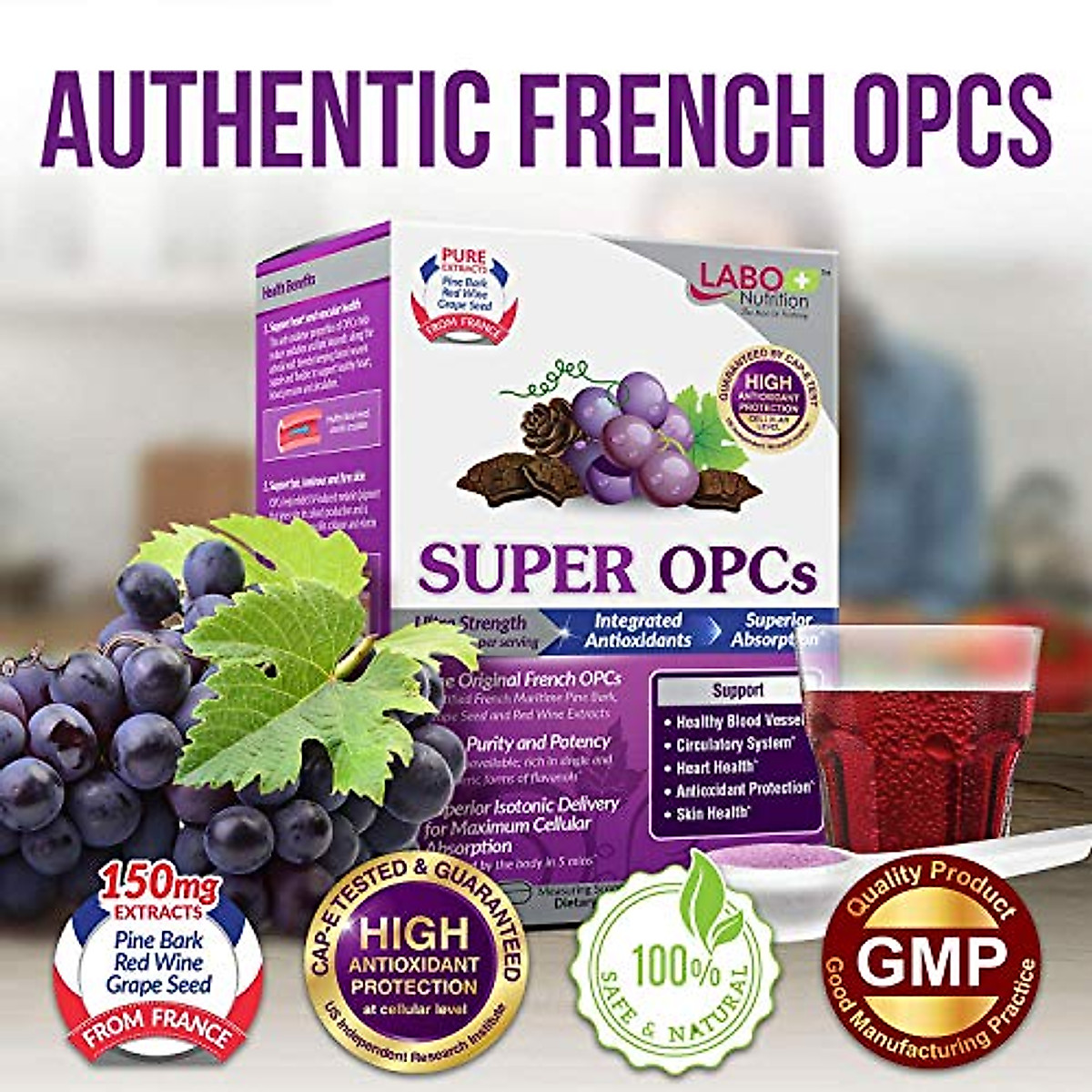 LABO Nutrition Le Ageless + Super OPCS – Placenta Cell Rejuvenating Therapy to Supports Immune & Skin Health, Anti-Aging; Premium French Maritime Pine Bark Extract for Heart & Antioxidant Protection