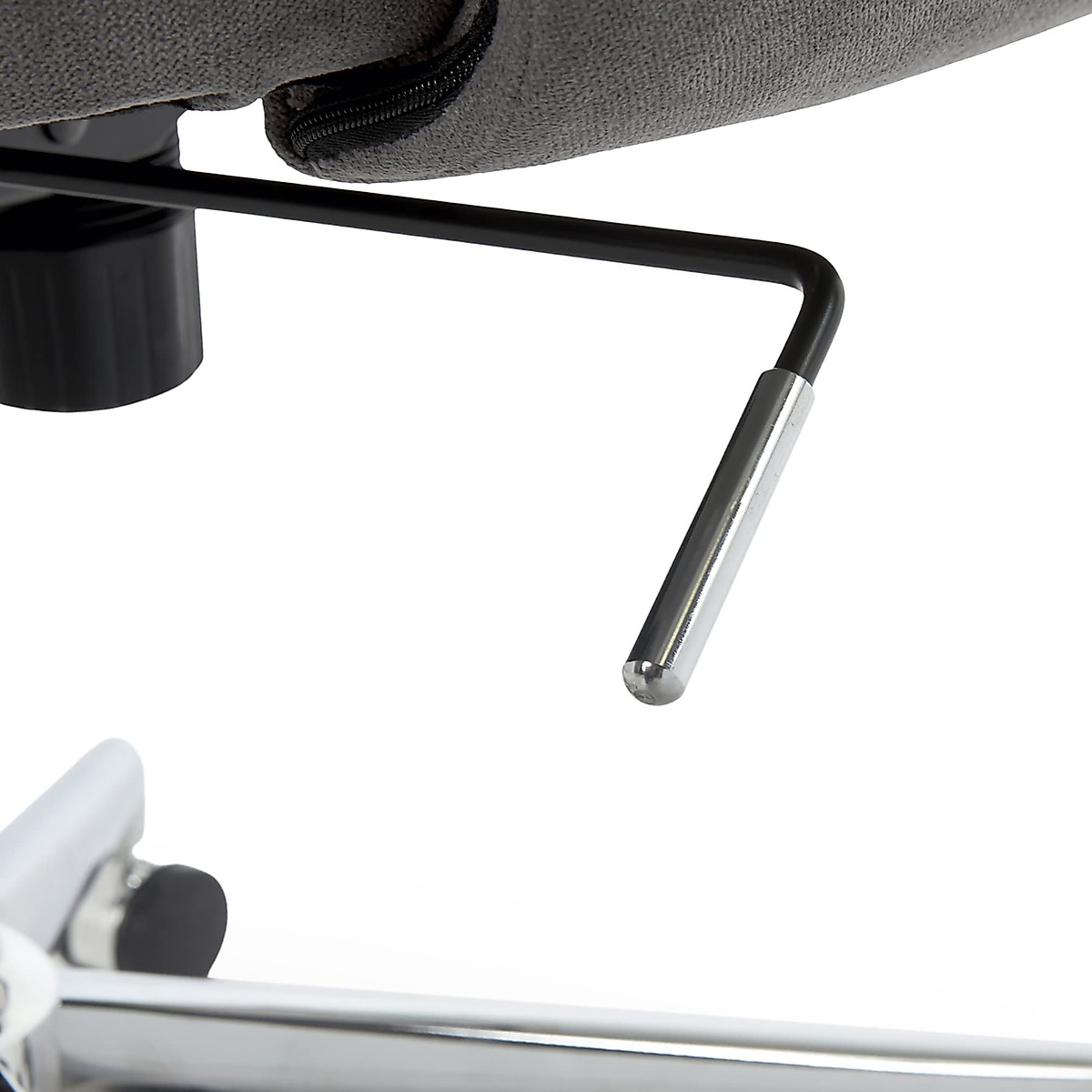 Serta Valetta Office Desk Memory Foam Padding, Midcentury Modern Style, Chrome-Finished Stainless-Steel Base, Home Chair, Gray