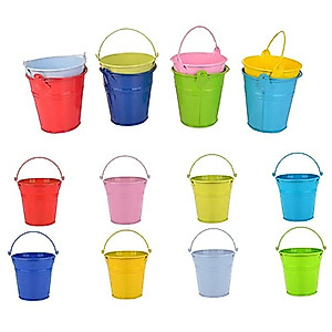 Yardwe Flower Bed Decor Basket Decor Fence Decor 10pcs Bucket Planter Balcony Bucket Hanging Flower Buckets Hanging Flower Pots Garden Hanging Bucket Balcony Hanging Bucket Flowerpot Drum