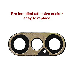 Perzework 2 Pcs Original Back Rear Camera Lens Glass Replacement for iPhone Xs Max and iPhone Xs with pre-Installed Adhesive and Reparing Toolkit