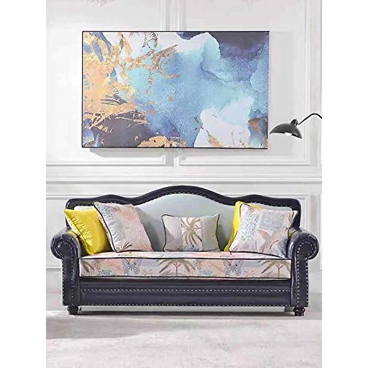 Mysummer 4PCS Round Furniture Bun Feet Walnut Finished 2.56inch Tall Wood Sofa Legs Replacement for Armchair Couch Sofa Cabinet Chair Loveseat Ottoman Dresser Legs