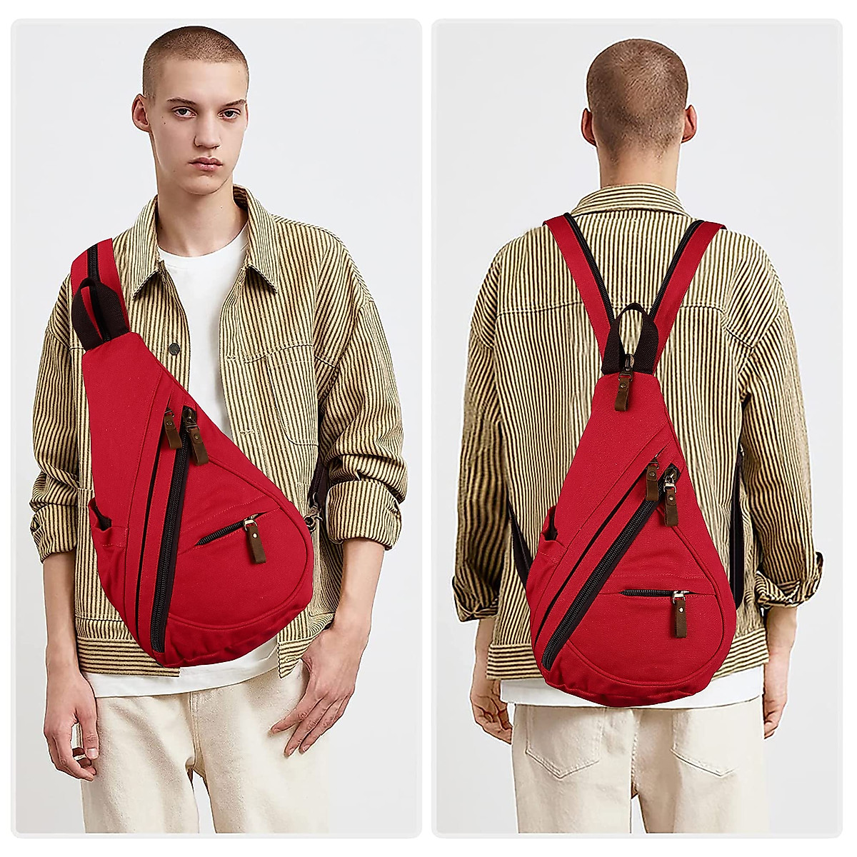 HUXFAM Small Sling Crossbody Backpack Multipurpose Casual Daypack Backpacks Outdoor Cycling Hiking Travel