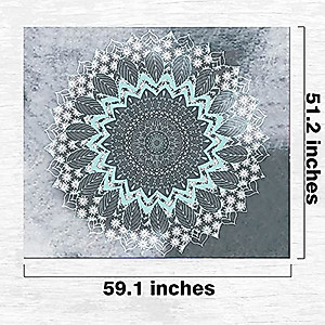 Mandala Tapestry Wall Hanging Tapestry for Bedroom Living Room Dining Room Dormitory Wall Decor Tapestry Bedside TV Background Decoration (51.2x59.1 inches, 130x150 cm)