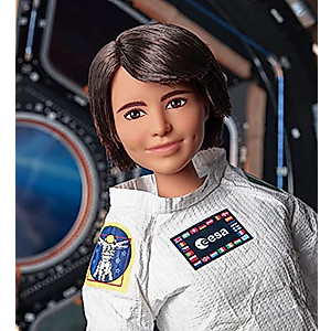 Barbie Signature Role Models ESA Astronaut Samantha Cristoforetti Doll (11.5-in Brunette) Wearing Realistic Spacesuit, Gift for 6 Year Olds and Up