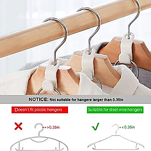 30PCS Clothes Hanger Connector Hooks, Hanger Extender Clips,Cascading Hanger Hooks,Used in Closet Hangers Space Saving and Organizer Closets