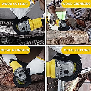 21V Cordless Angle Grinder Brushless with 2pcs 4.0Ah Battery, Charger, 125mm, 10000rpm, 3 Cutting Wheels Accessories and Carrying Case, for Cutting and Grinding
