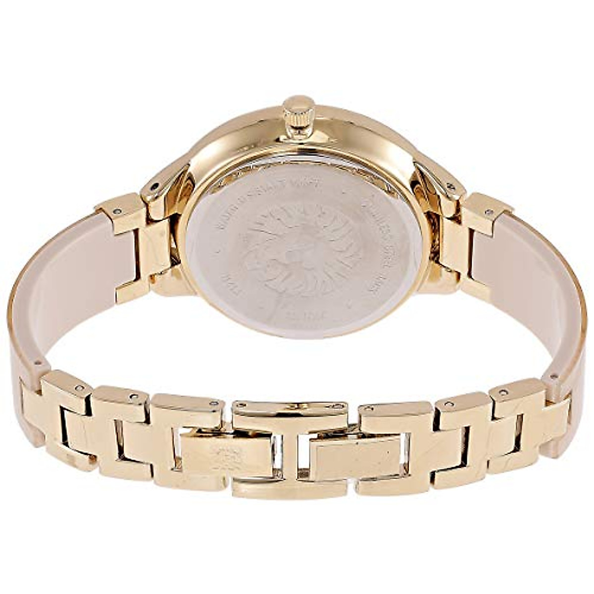 Anne Klein Women's AK/1408CRCR Premium Crystal Accented Cream Bangle Watch