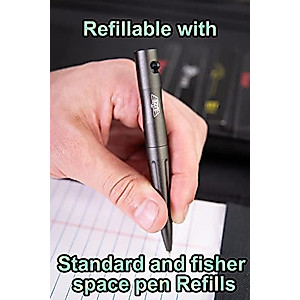 UZI Tactical Bolt Action Pen, Ultra Durable Aircraft Aluminum (UZI-Tacpen15-GM) Ballpoint Writing Tactical Pen Gun Metal
