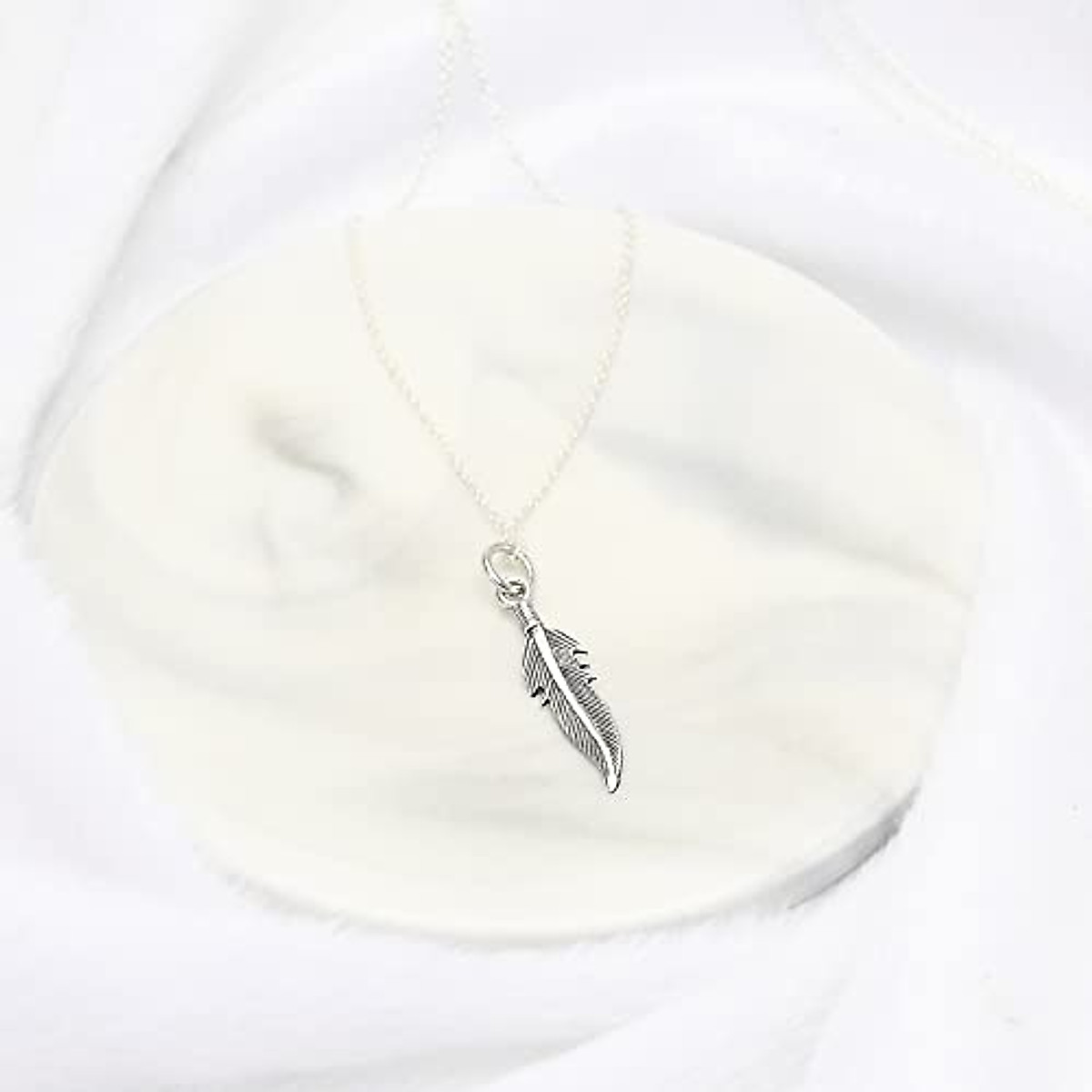 AeraVida Tribal Feather .925 Sterling Silver Pendant