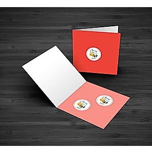 Set of 48 Sticker Thank You Bee Decal Small Phone Mini Logo Birthday Parties Envelopes Labels Seals Shower Favor 1.2 inches Each