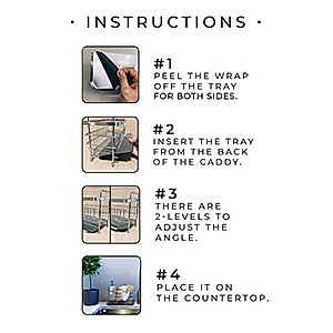 Soon Neat Kitchen Sink Caddy - Kitchen Sink Organizer - Quick Draining, Stainless Steel Tray