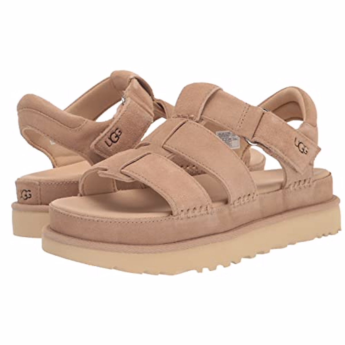 UGG Women's GOLDENSTAR Strap Sandal, Driftwood, 9