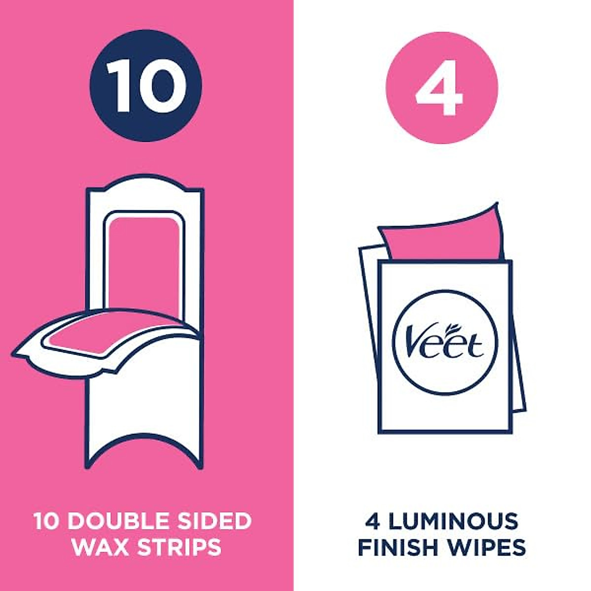 Veet Hair Removal Wax Strips- Botanic Inspirations Easy- Gelwax Technology, Sensitive Formula Hair Remover Wax Strip Kit with Argan Oil, 20 wax strips with 4 wipes (Pack of 3)