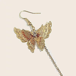 2pcs Airpod Earrings Holder Anti Lost Heart Pearl Flower Butterfly Star Earbud Ear Bud Earphone Holder Earrings Pierced for Women Girls (Butterfly)