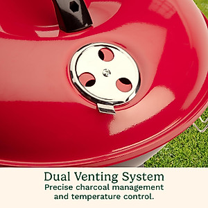 Cuisinart CCG190RB Inch BBQ, 14" x 14" x 15", Portable Charcoal Grill, 14" (Red)