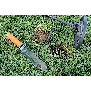 SE Prospector’s Choice Dual Serrated Edge Digger Trowel for Gardening or Gold Prospecting, Includes Carrying Sheath, 12 Inch