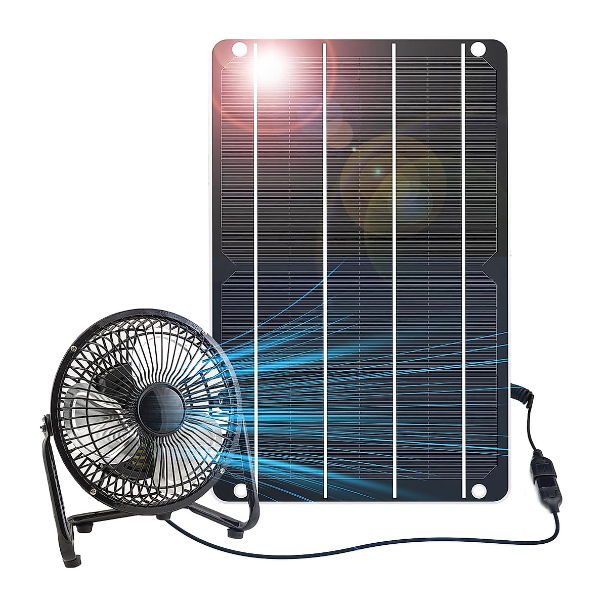 Mini 6W Solar Panels Chargers USB 5V Small Monocrystalline Power Emergency Panels IP67 Waterproof for Outdoor Security Camera Fans Flashlight Pond Air Bubbler Fish Tank Oxygen Pump