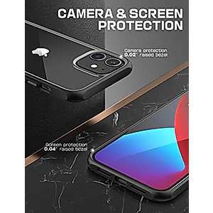 SupCase Unicorn Beetle Style Series Case Designed for iPhone 12 (2020) / iPhone 12 Pro (2020) 6.1 Inch, Premium Hybrid Protective Clear Case (Black)