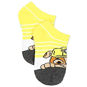 Paw Patrol Boys Girls 6 Pack No Show Socks (Shoe: 4-7 (Sock: 2-4), Paw Patrol Multi)