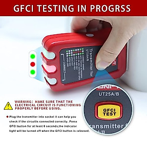 UNI-T AC Circuit Breaker Finder with Integrated GFCI Outlet Tester AC 90-120V USA Plug + Adjustable Sensitivity Beeper Indicattion+ Flashing LED Light