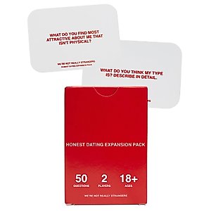 WE'RE NOT REALLY STRANGERS Honest Dating Expansion Pack Card Game – 50 Cards & Wild Cards – Conversation Cards for Couples, Adults, & Teens for Date Nights & Game Nights, Ages 18+, 2 Players
