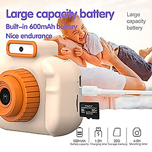 4800W Front and Rear 1080P HD Children Digital Camera with Flashlight, Built in Microphone, Speaker and Mini Games, Gift for Kids