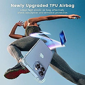 Mkeke Crystal Clear for iPhone 13 Pro Max Case [Not-Yellowing] 6.7 inch 2022, Clear