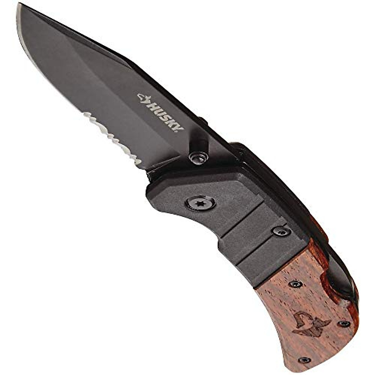 Husky Steel Straight Edge Folding Knife