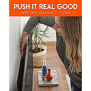 ECHOGEAR No Drill TV Drywall Mount - Slim No Stud Design Holds TVs Up to 100lbs with Nails - Easy Install with No Drilling Required