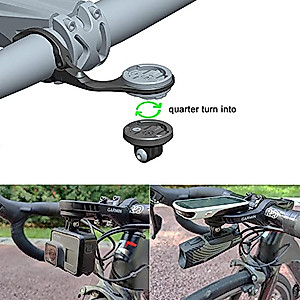 Cestbon Out-Front Mount for Garmin Edge Compatible with Camera or Headlight Quick Release Combo Extended Adapter